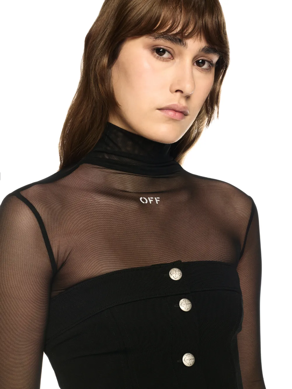 BLACK JERSEY CORSET TOP in black | Off-White™ Official GB