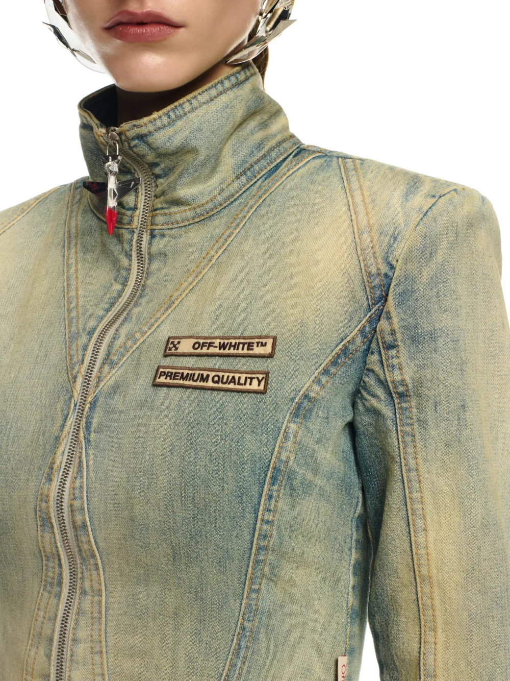 BLUE JANE DENIM JACKET in blue | Off-White™ Official GB
