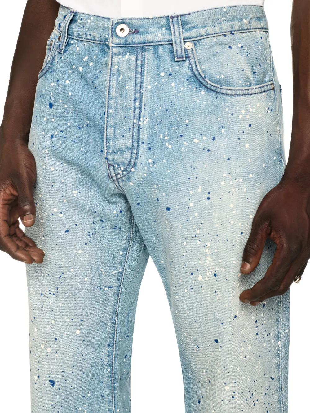 BLUE PAINT SPLATTER JEANS in blue | Off-White™ Official TH