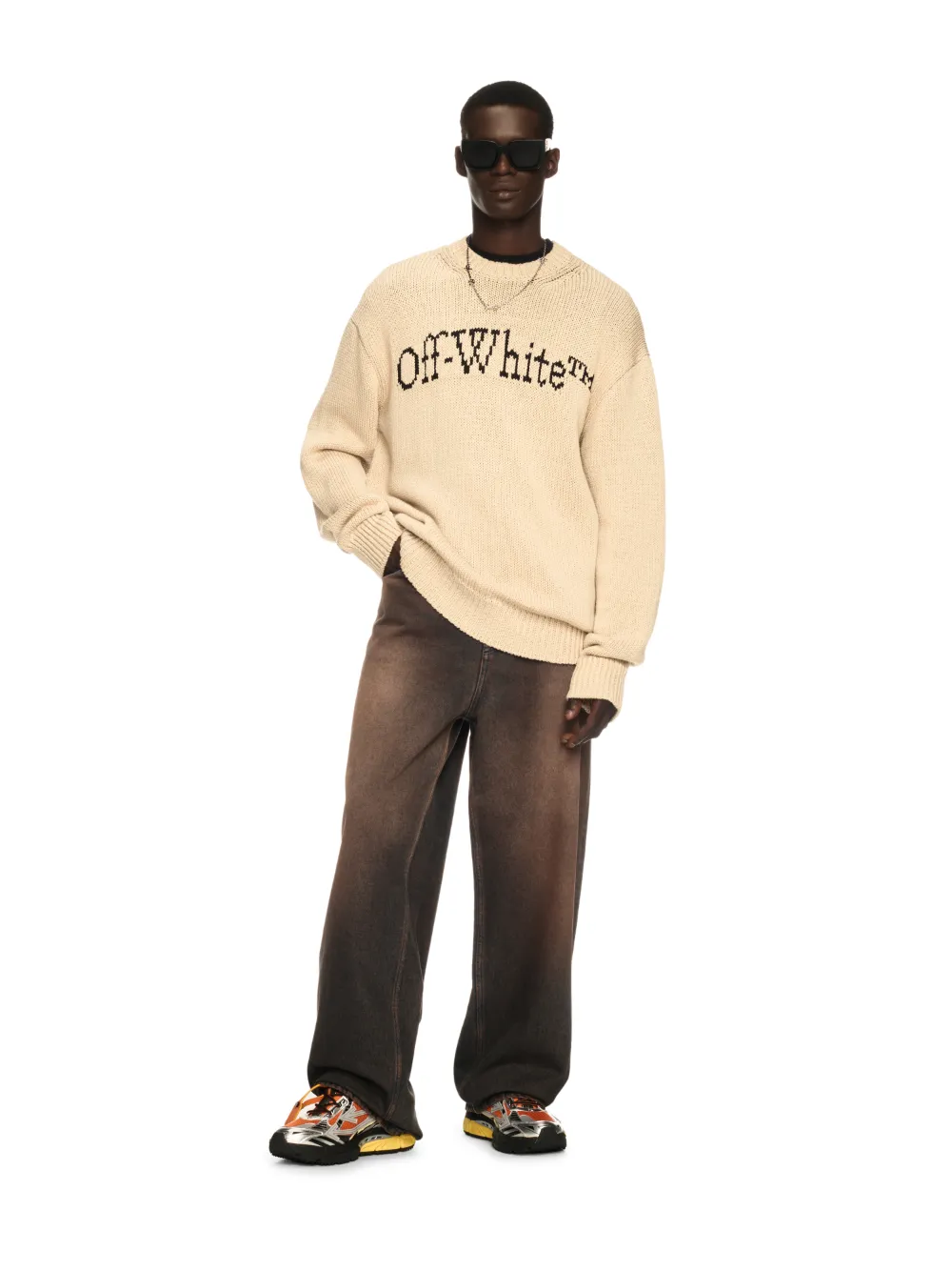 BROWN OVERDYED STRAIGHT JEANS in brown | Off-White™ Official AU