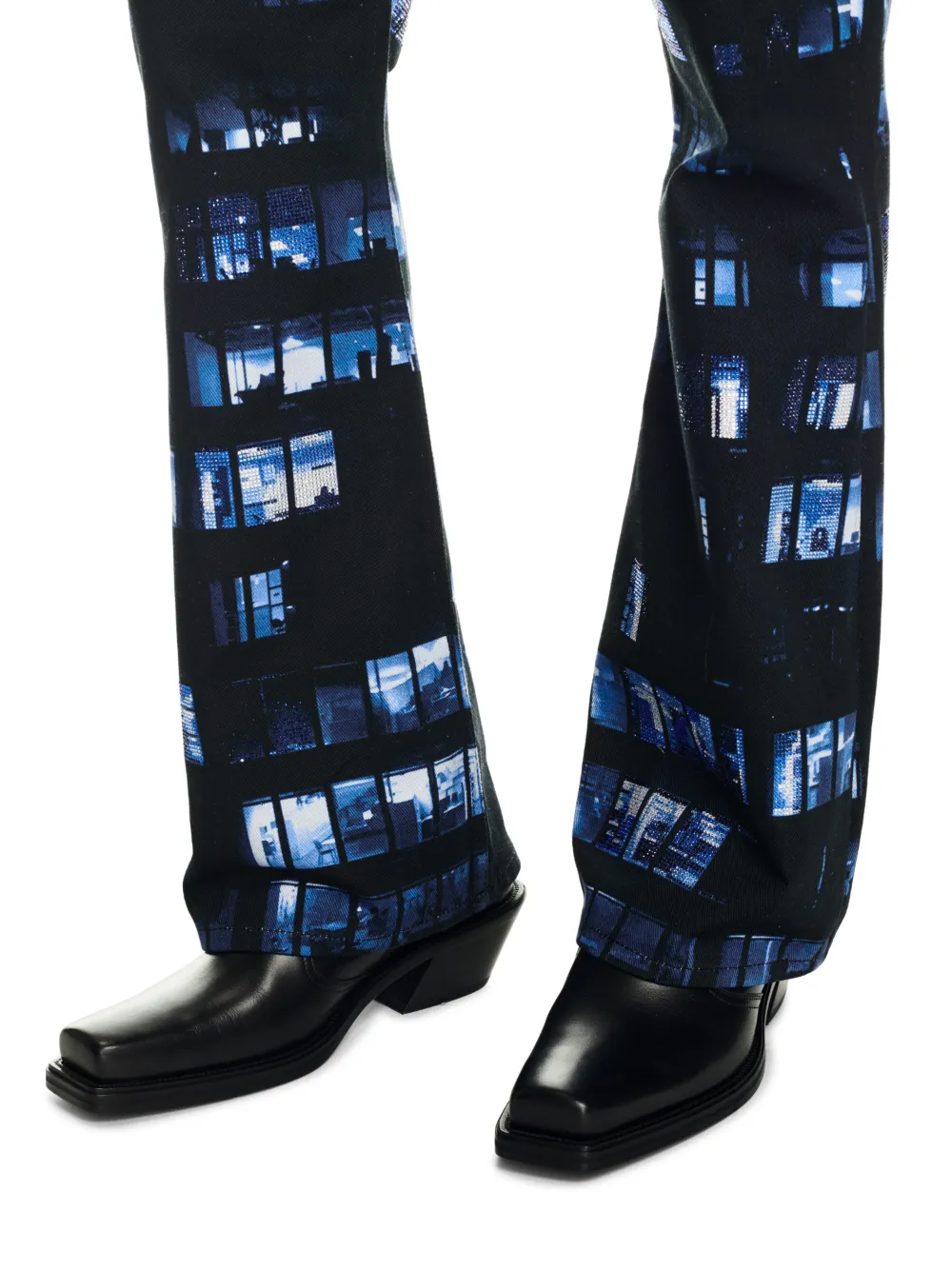 CRYST WINDOWS CROP FLARE JEANS in black | Off-White™ Official GB