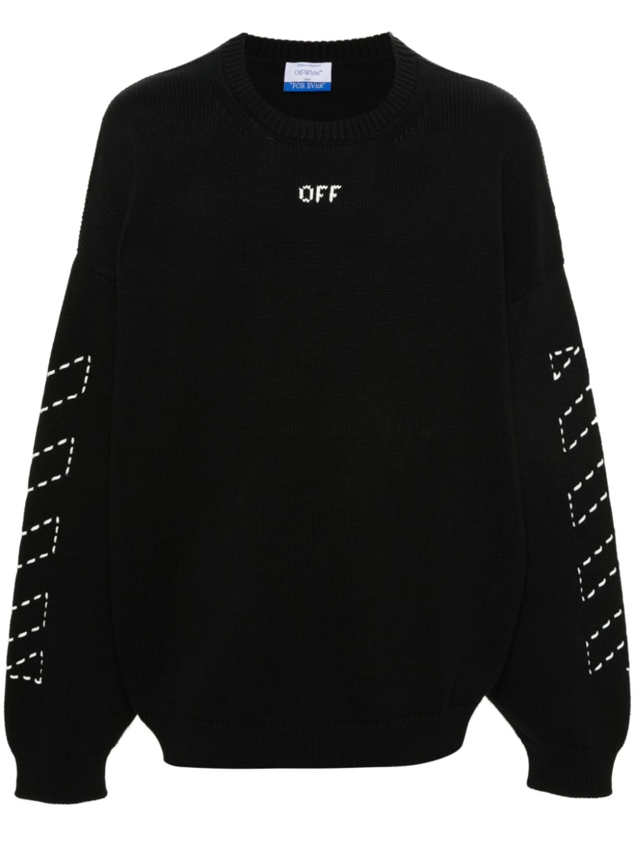 Off-White Diag-stripe embroidered jumper | Eraldo.com US
