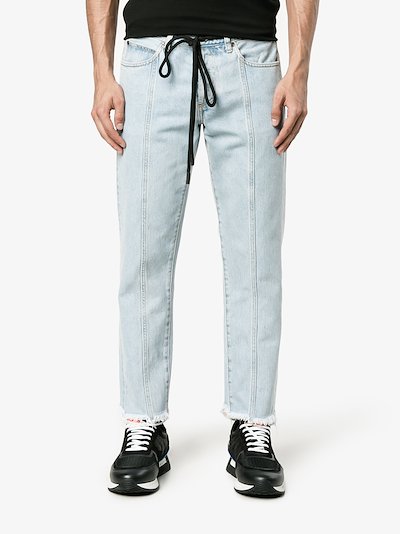 Off-White diagonal panelled jeans | Browns