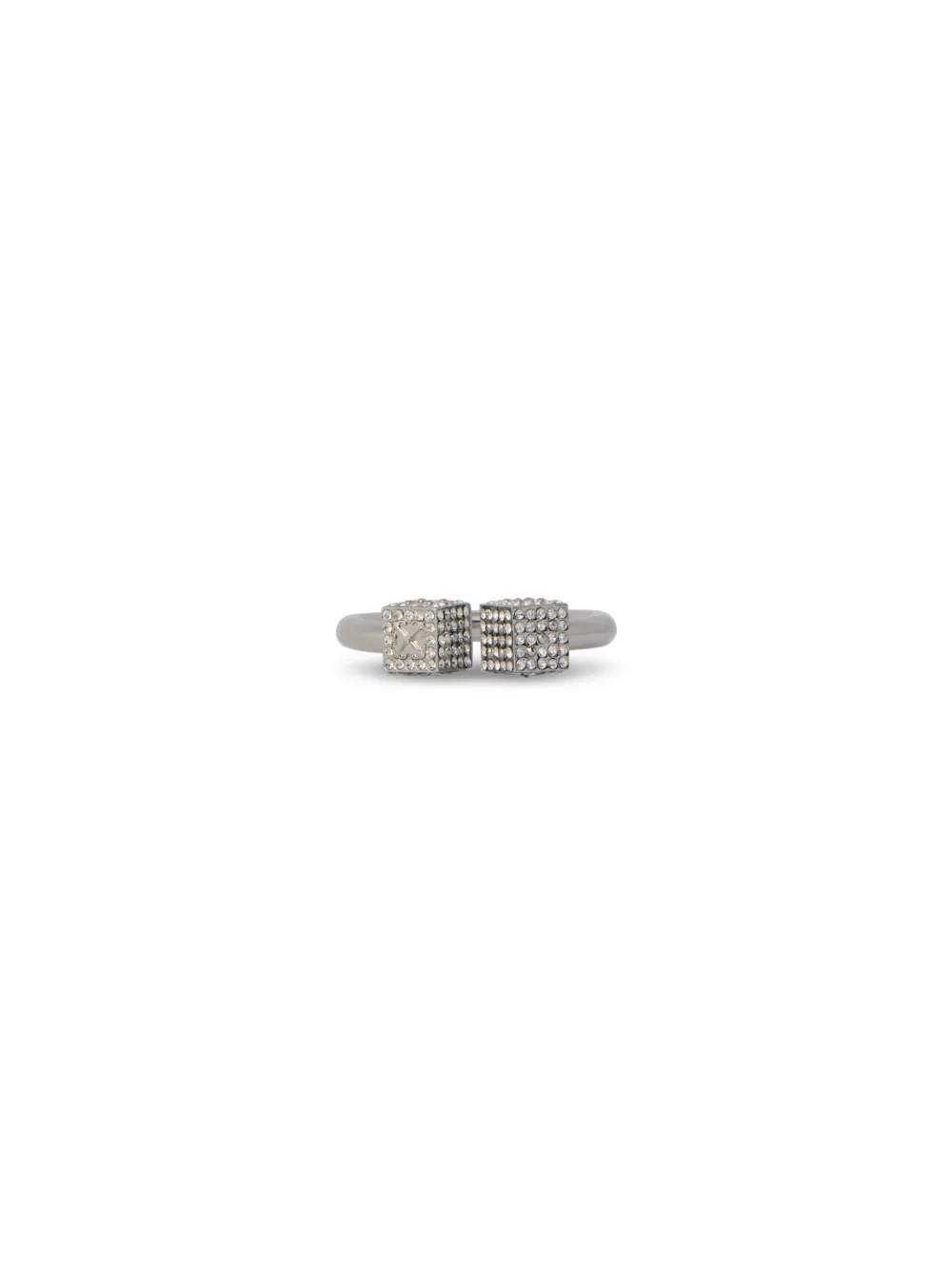 DICE MOTIF AND CRYSTALS RING in silver | Off-White™ Official US