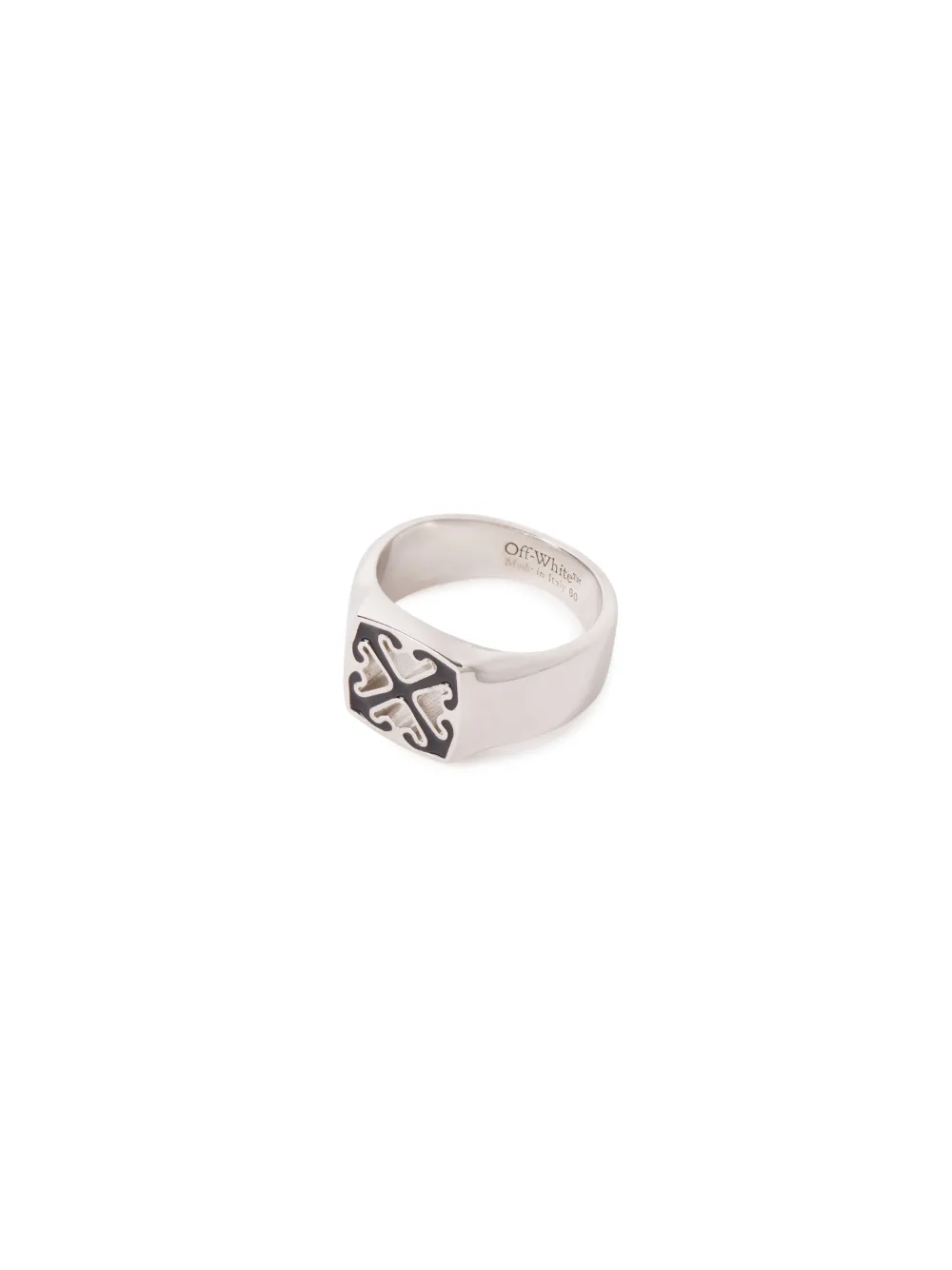 ENAMEL ARROW RING in silver | Off-White™ Official US