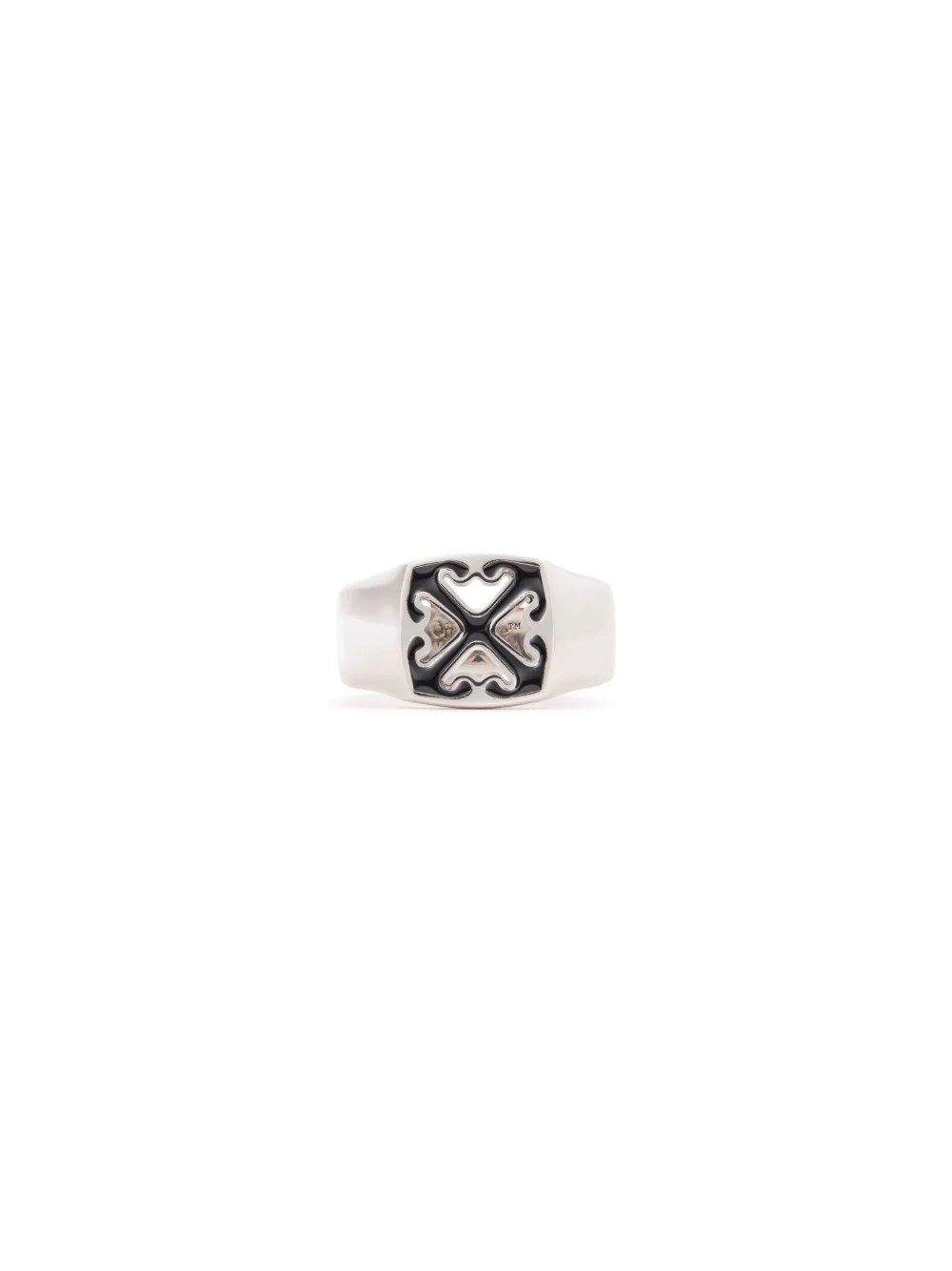 ENAMEL ARROW RING in silver | Off-White™ Official US