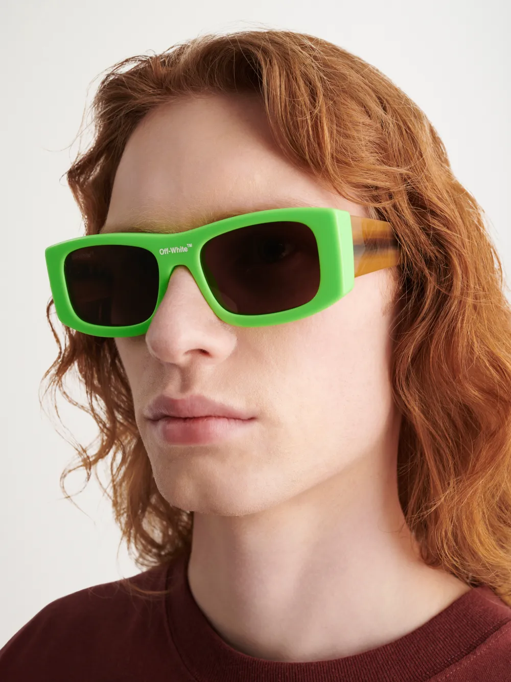 Lucio logo-print sunglasses in brown | Off-White™ Official US