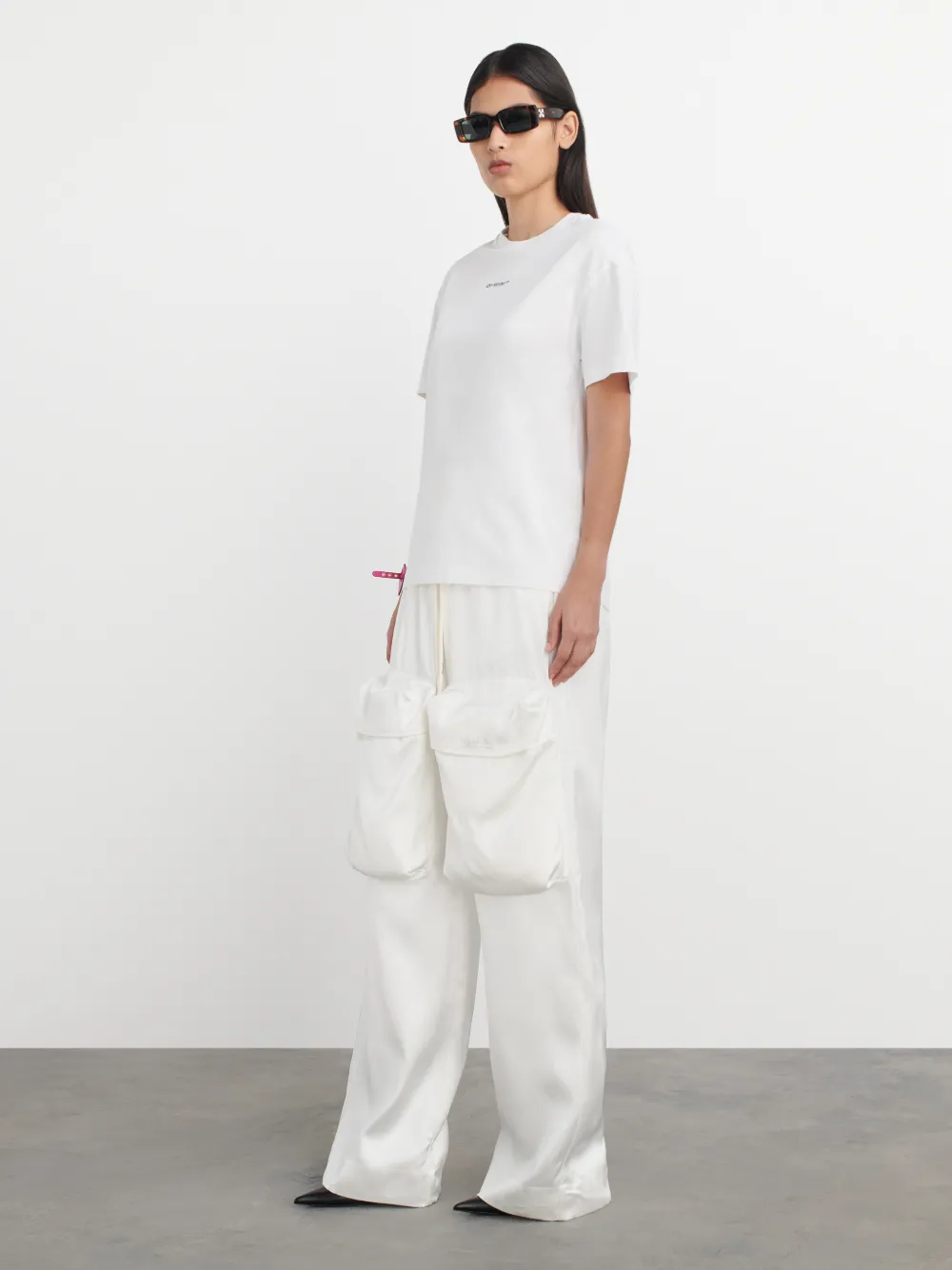 Fower Arrow logo print T-shirt in white | Off-White™ Official US