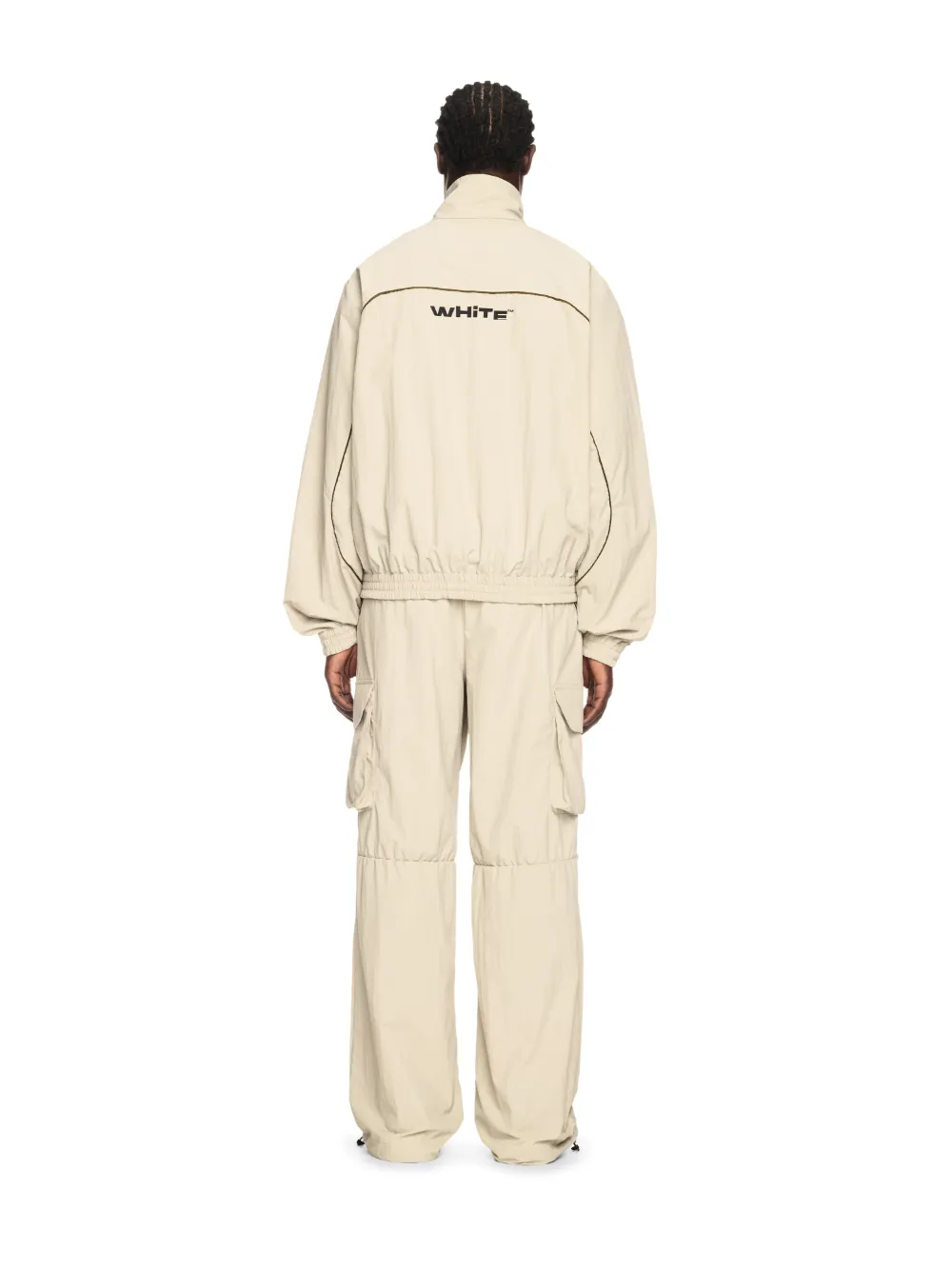 GRAY OFF SPLIT TRACK JACKET in neutrals | Off-White™ Official CA