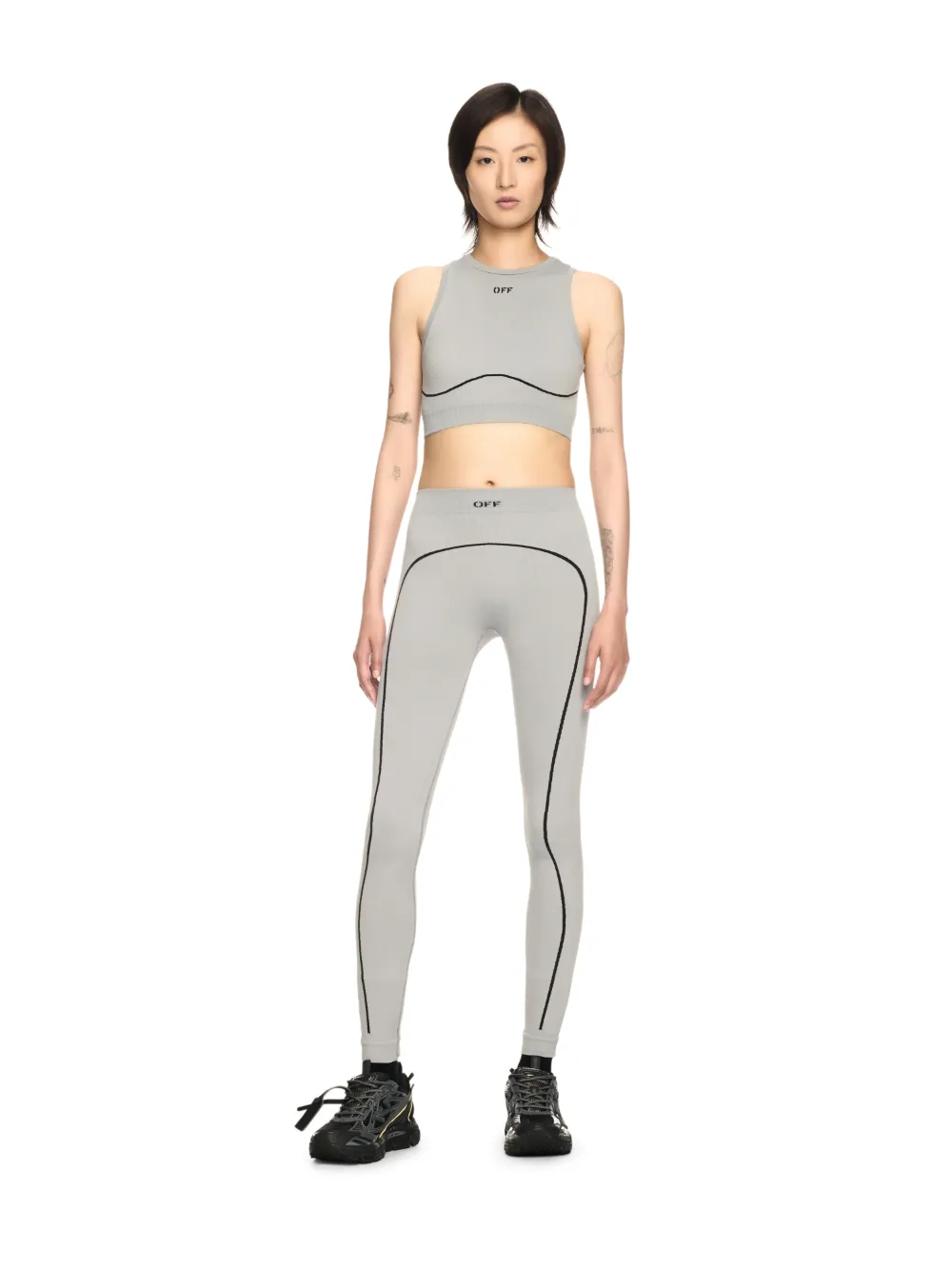 GRAY STAMP SEAMLESS TOP in grey | Off-White™ Official IN