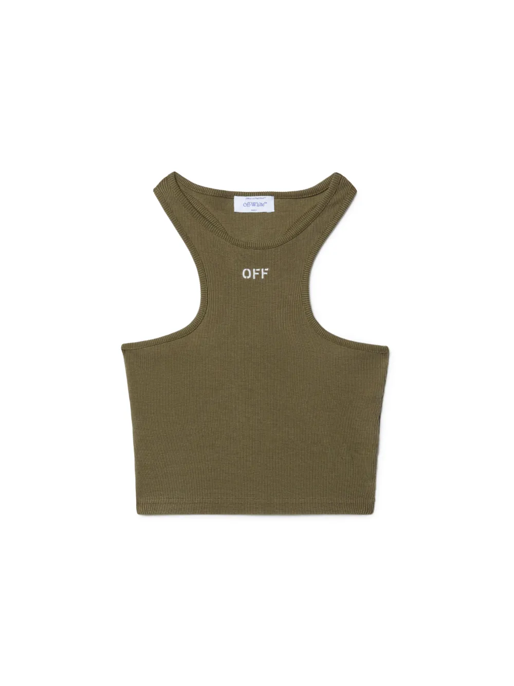 GREEN STAMP RIBBED ROWING TOP in green | Off-White™ Official MX