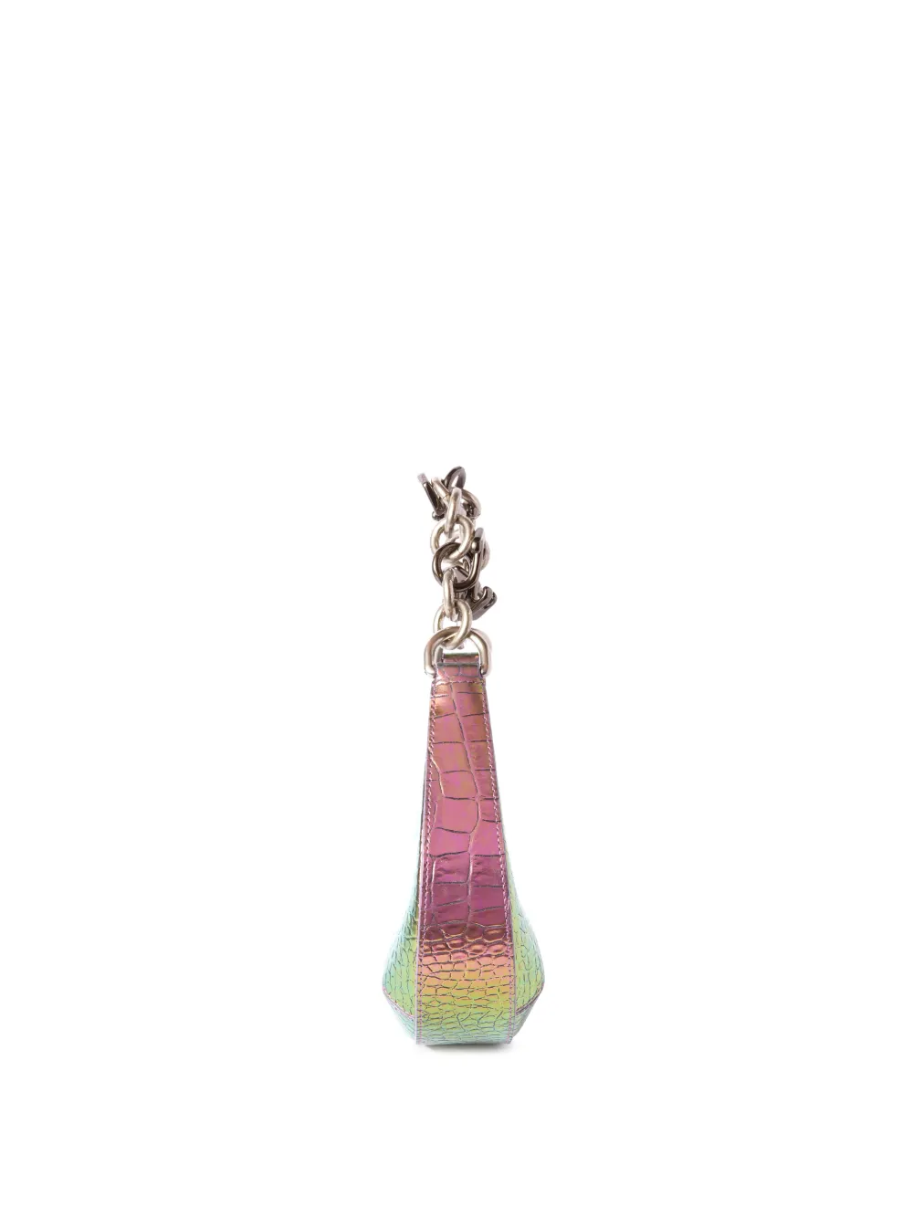 HOLOGRAPHIC CROCODILE HEMISPHERE SHOULDER BAG in pink | Off-White ...