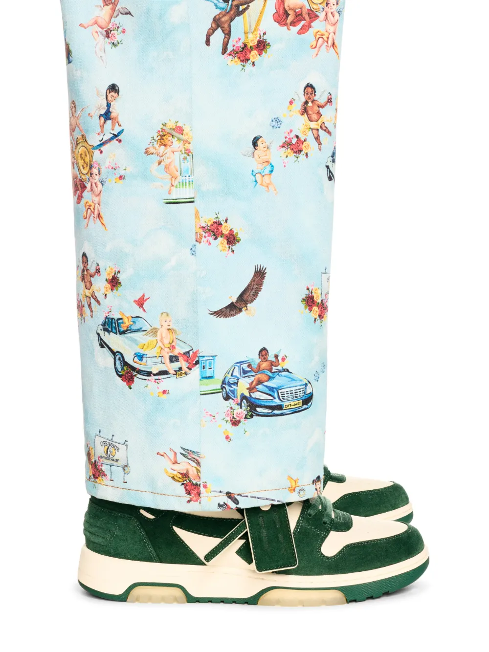 JET GREEN/ECRU OUT OF OFFICE SUEDE in green | Off-White™ Official IN