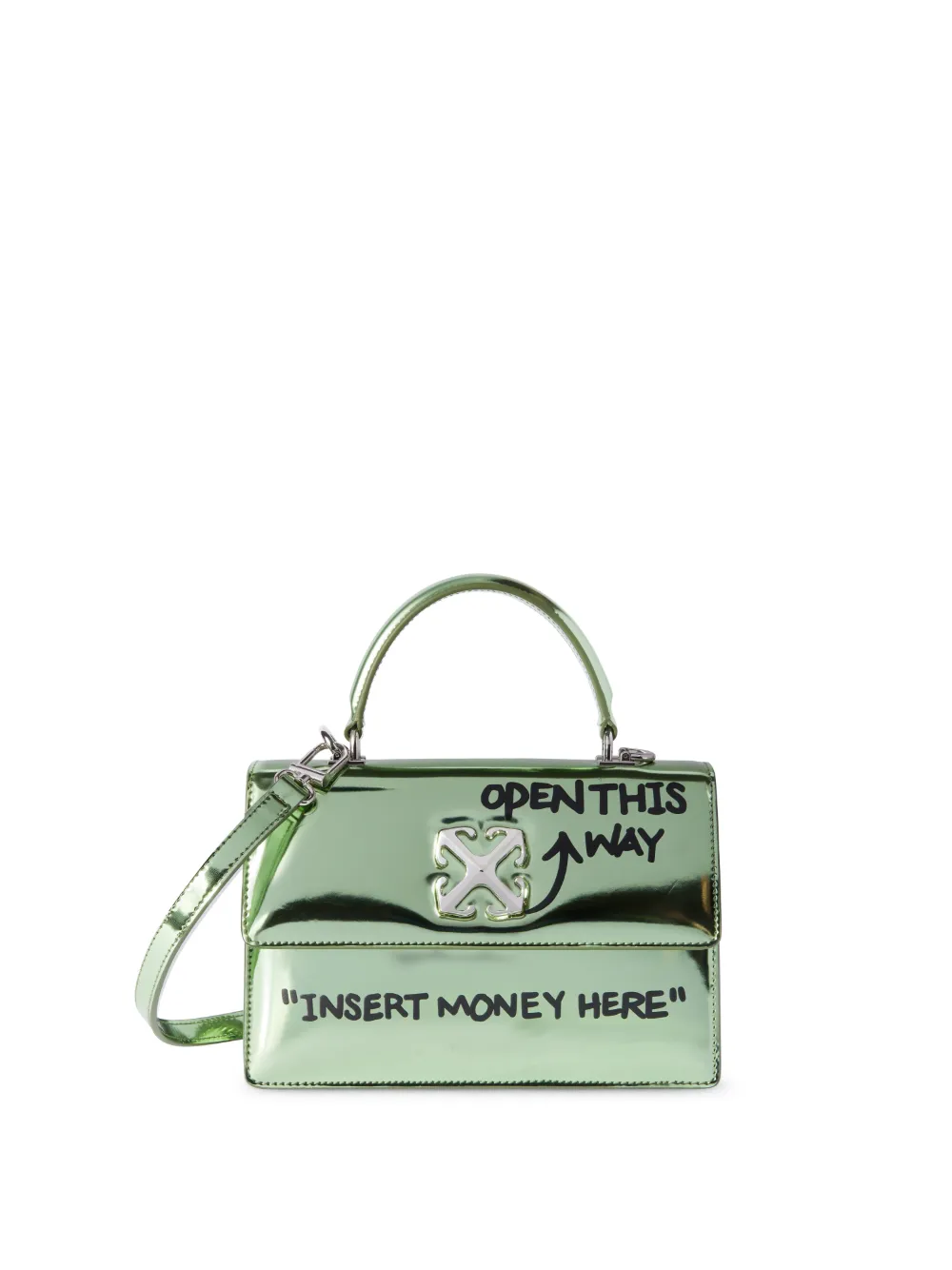 JITNEY 1.4 QUOTE HANDBAG in green | Off-White™ Official US