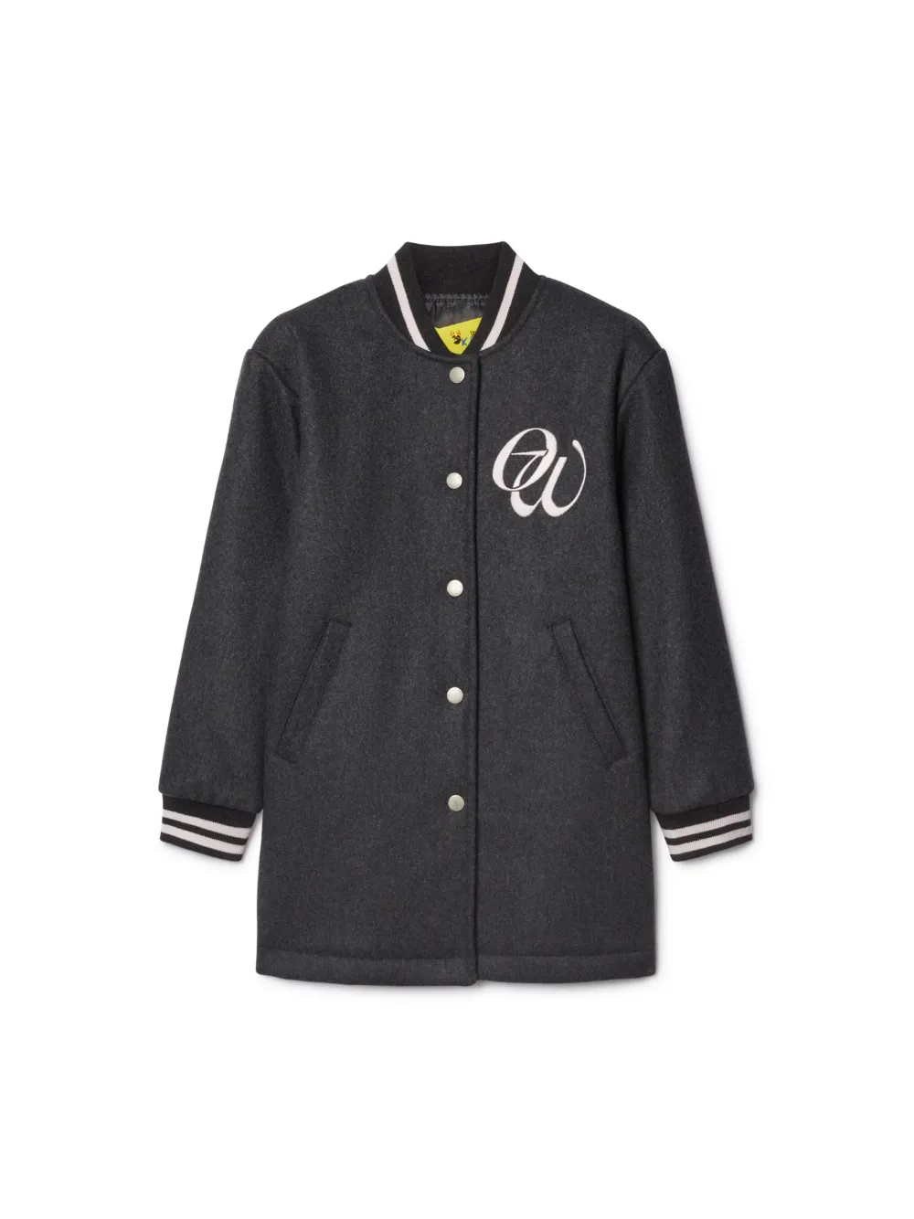 BLACK VARSITY COAT in grey | Off-White™ Official US