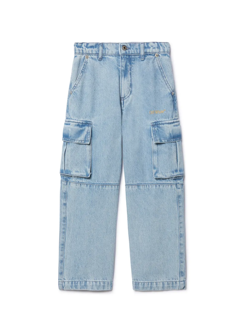 DIAGONAL BOOKISH CARGO JEANS in blue | Off-White™ Official US