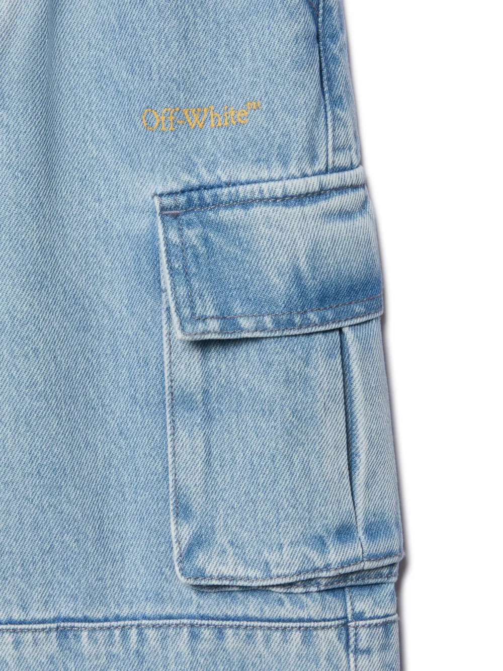 DIAGONAL BOOKISH CARGO JEANS in blue | Off-White™ Official US