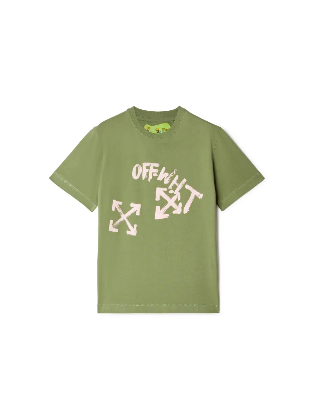 PAINT SCRIPT TEE S/S in green | Off-White™ Official US