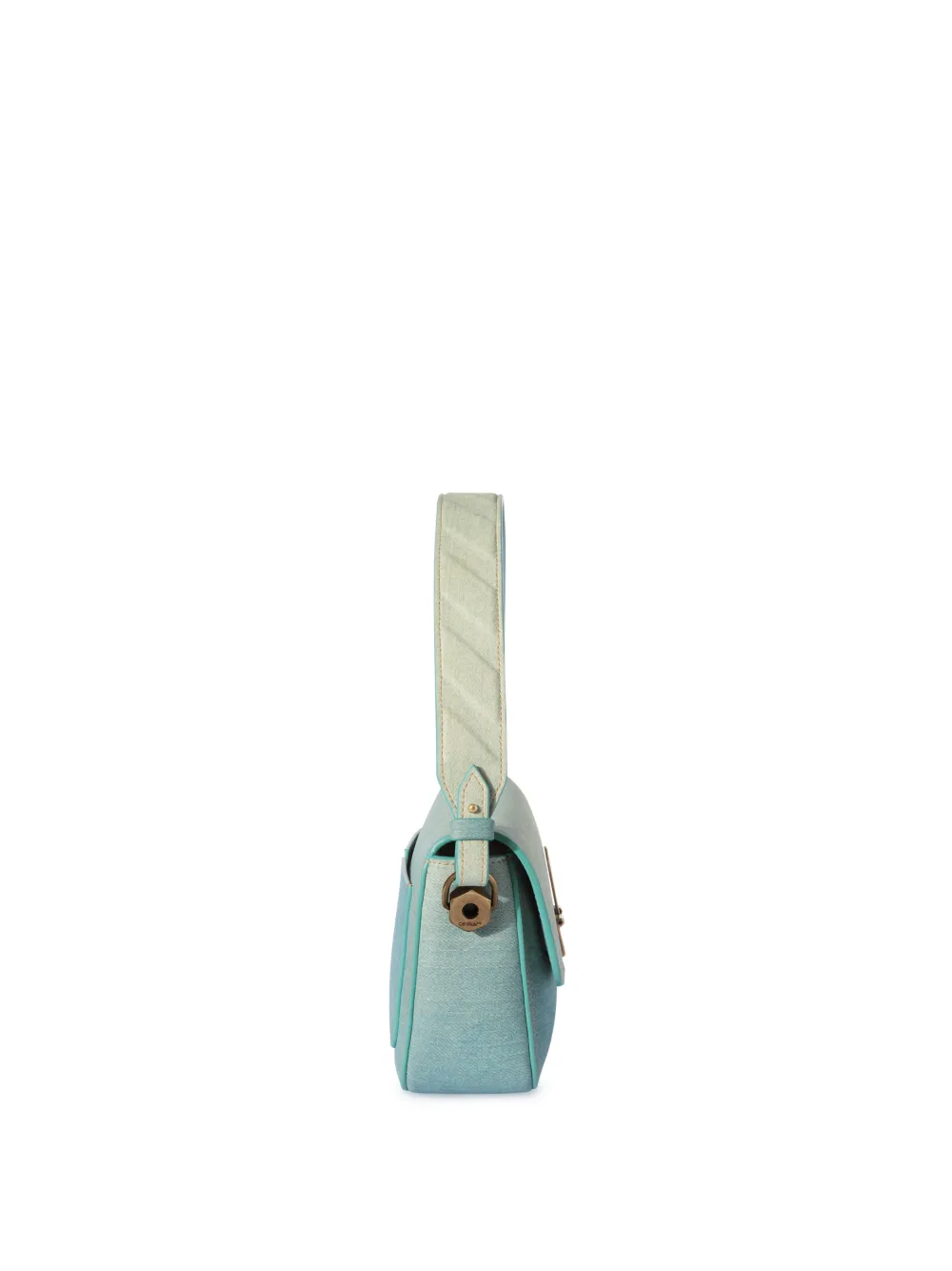 LIGHT BLUE DENIM LEATHER BINDER SHOULDER BAG in blue | Off-White ...