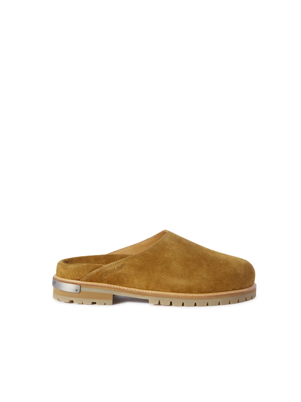 METAL LOGO SUEDE CLOGS in brown | Off-White™ Official TH