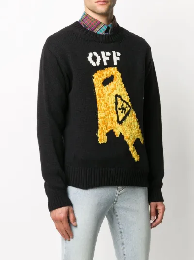 Off-White Pascal Wet Floor crew neck jumper | Eraldo.com HR Off-White Pascal Wet Floor crew neck jumper | Eraldo.com HR
