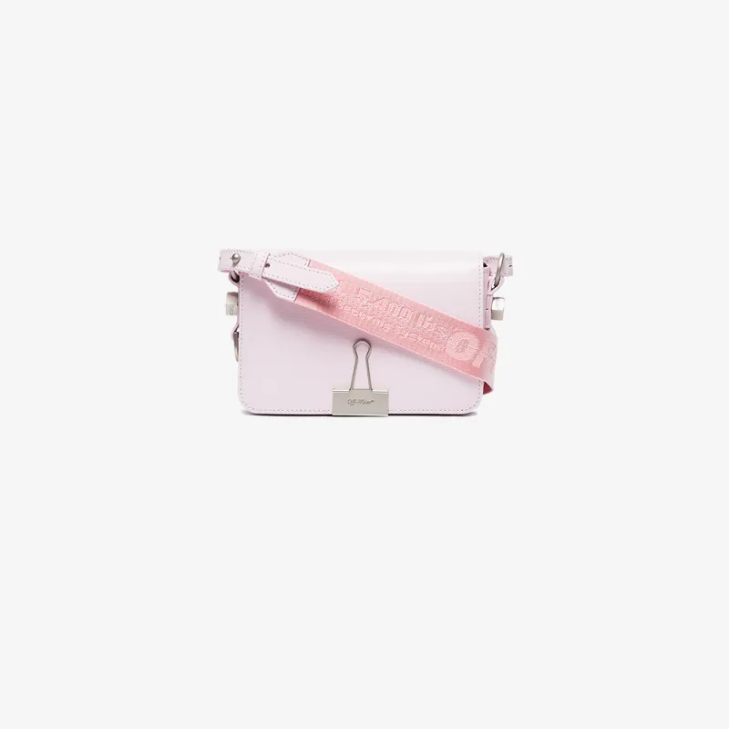 Off-white Binder Clip Leather Shoulder Bag | semashow.com