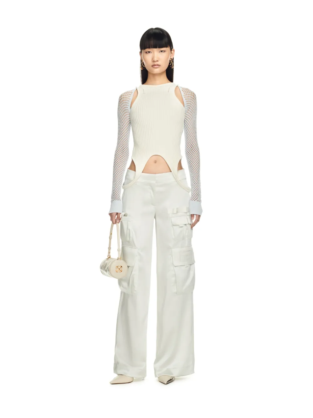 RACERBACK LONG SLEEVES TOP in neutrals | Off-White™ Official US