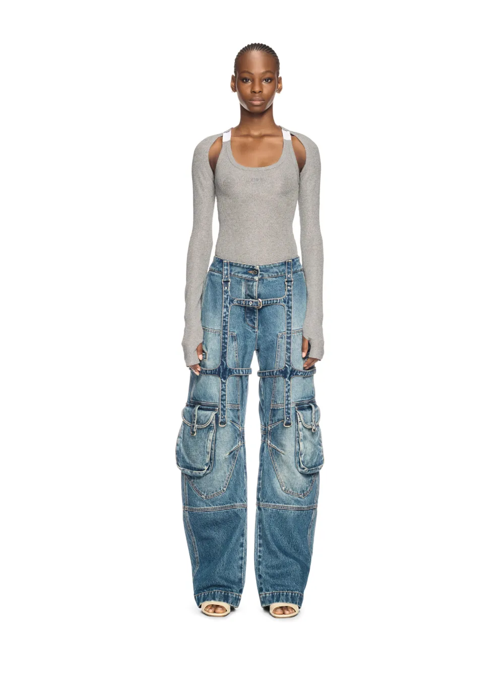 SILVER LUREX BACKLESS TOP in silver | Off-White™ Official AU