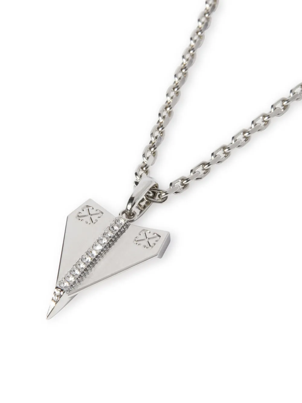 SILVER PAPER PLANE NECKLACE in silver | Off-White™ Official IN