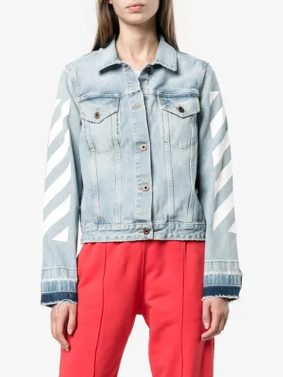 Off-White striped denim jacket | Browns