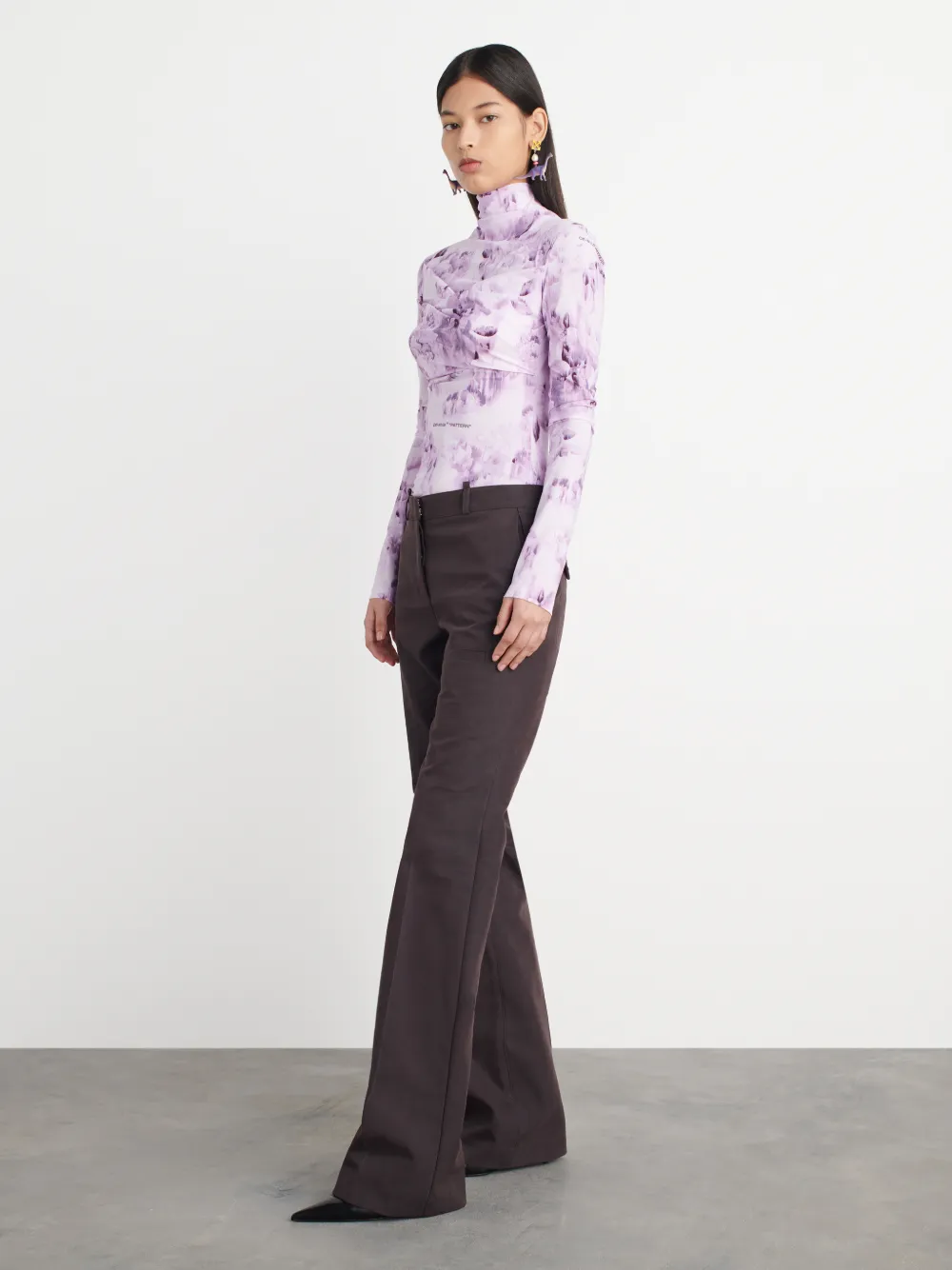 tie-dye roll-neck top in purple | Off-White™ Official US