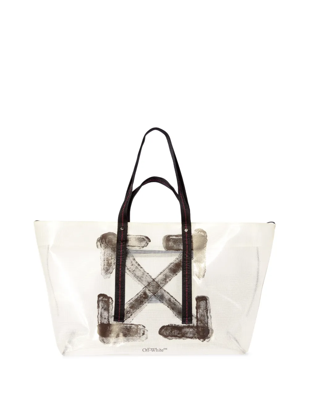 TRANSPARENT/BLACK RIPSTOP DAY OFF TOTE in white | Off-White™ Official MX