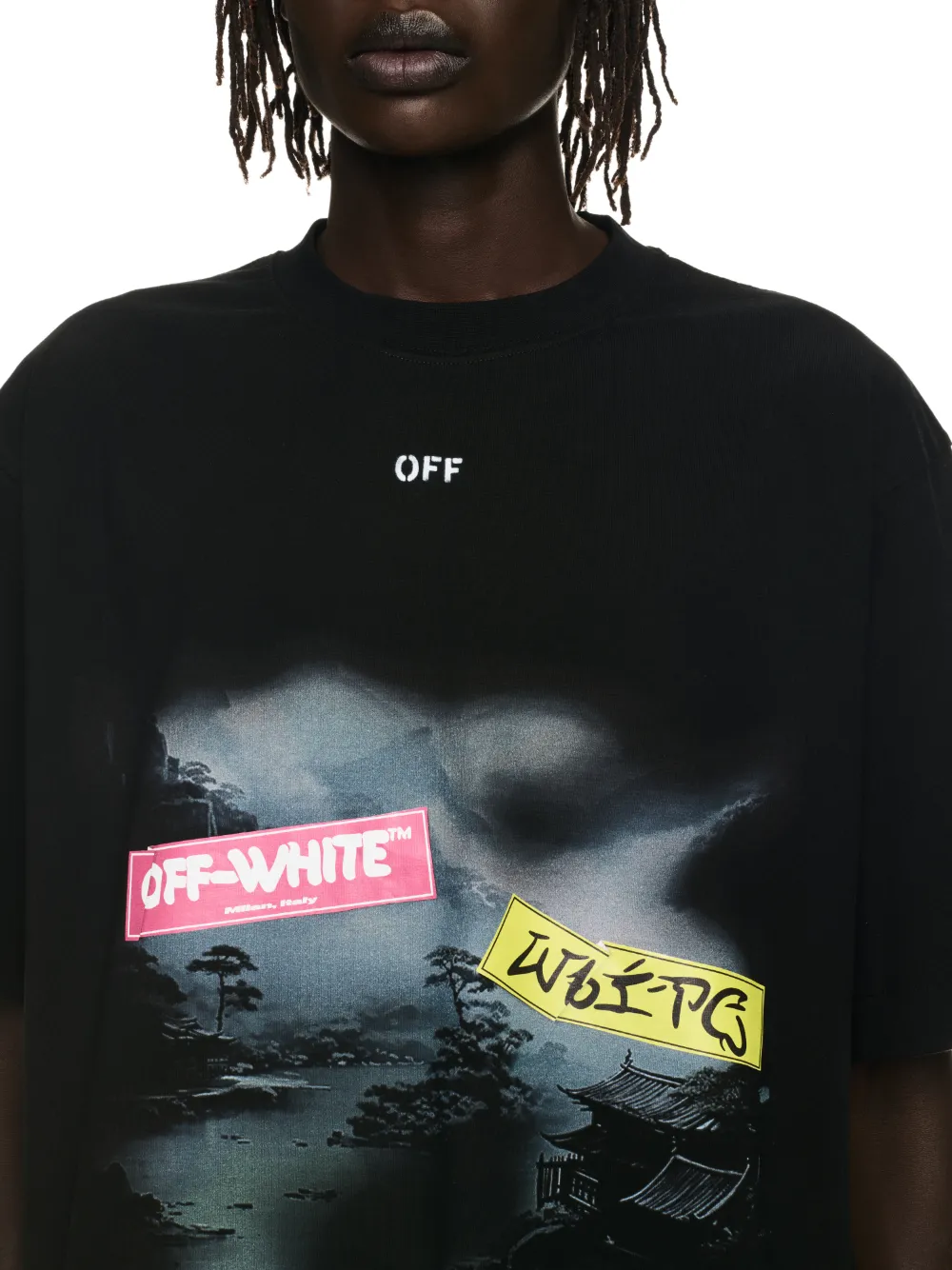 TYPE STICKER SKATE S/S TEE in black | Off-White™ Official JP