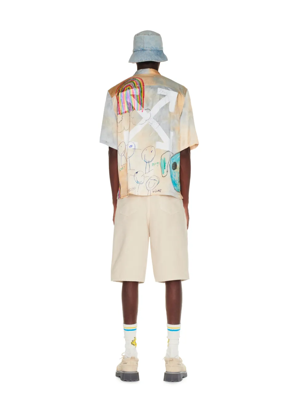 Wave Off Canvas Utility Short in neutrals | Off-White™ Official US