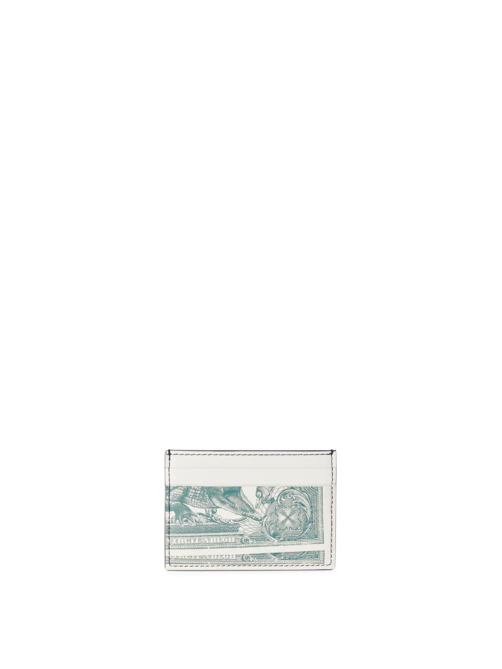 WHITE/GREEN CURRENCY CARD CASE in green | Off-White™ Official GB