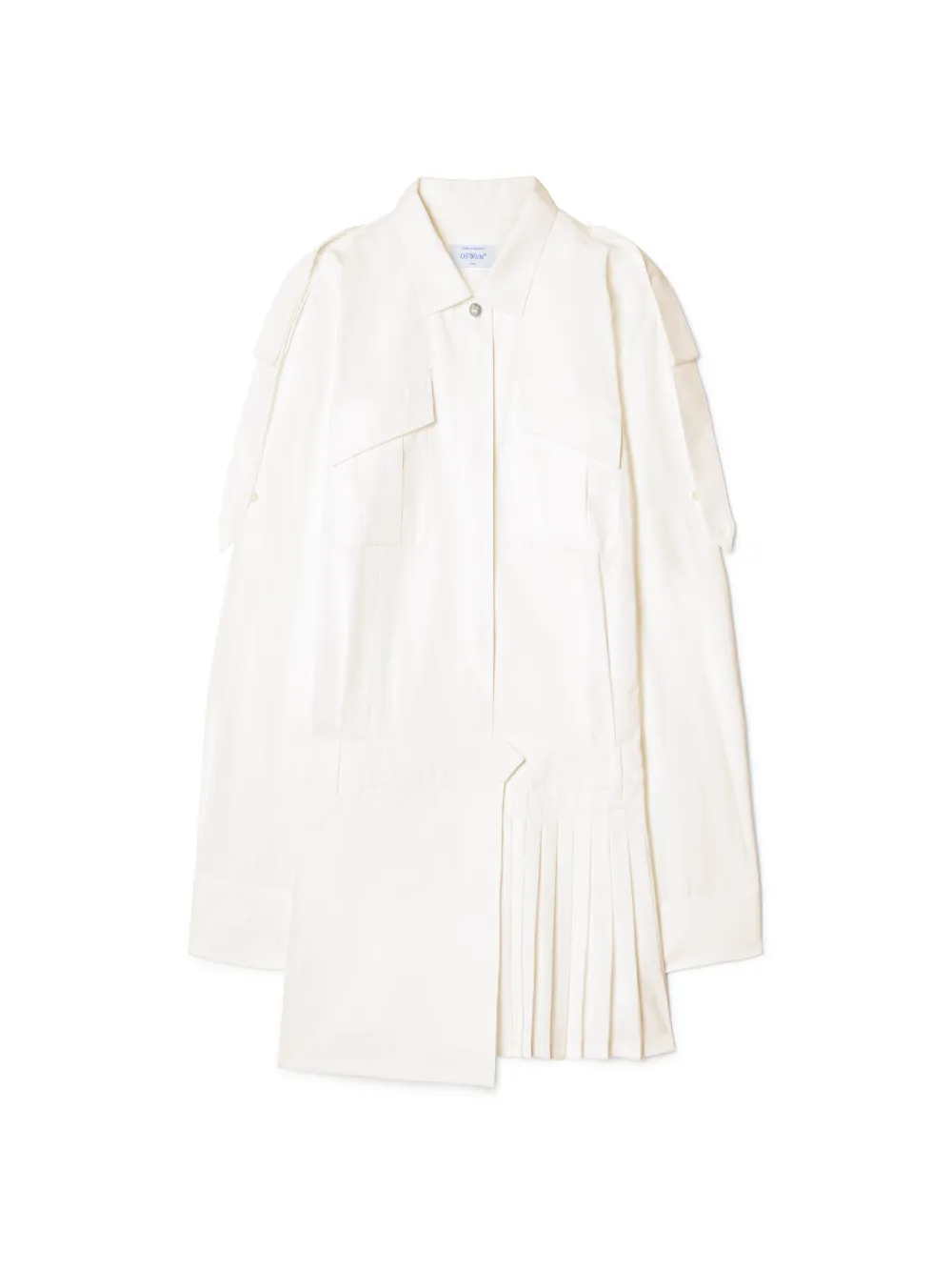 WHITE SAVANA POPLIN MINI DRESS in white | Off-White™ Official CA