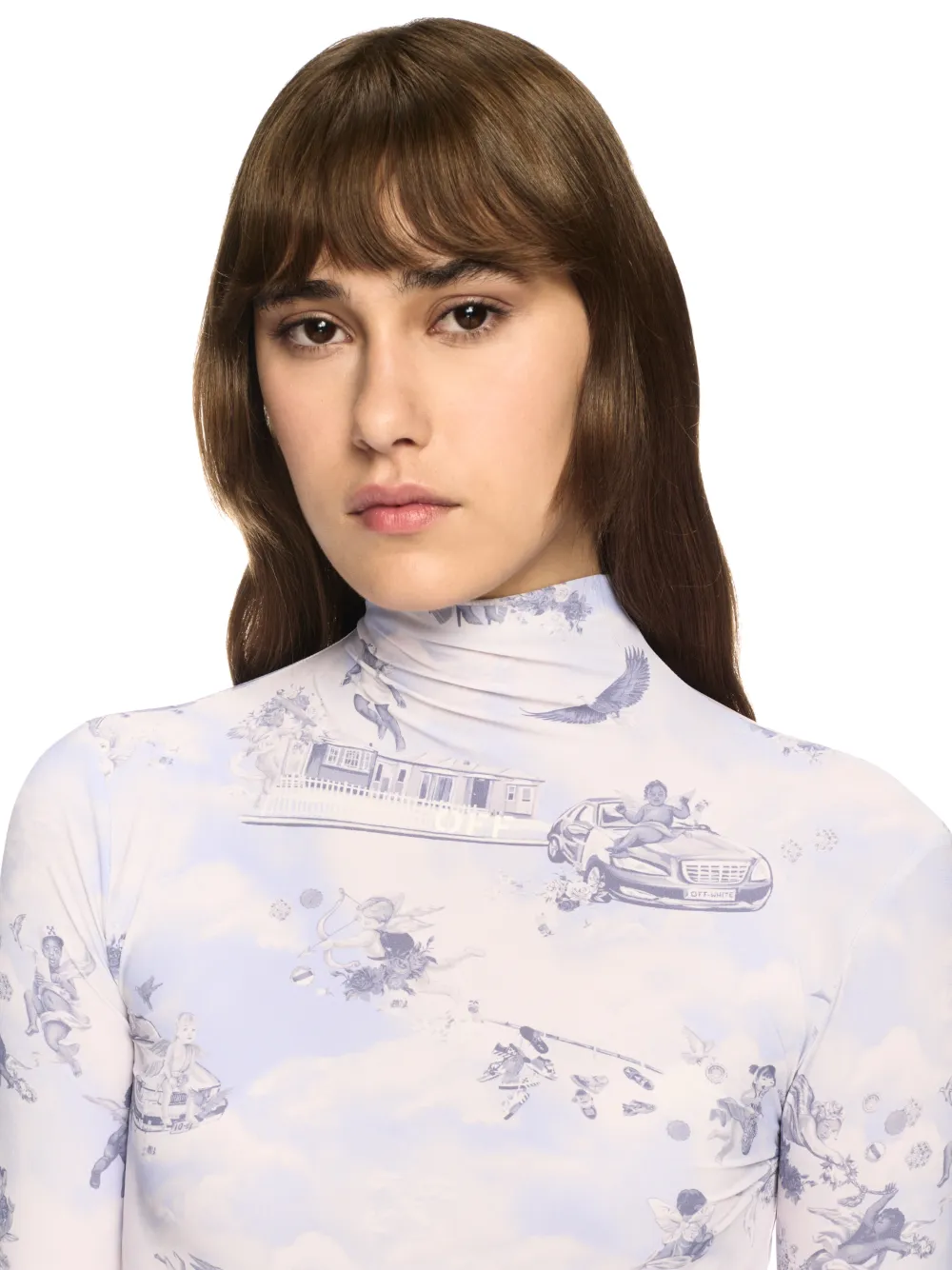 WHITE STAMP FRESCO DRESS in pink | Off-White™ Official IN