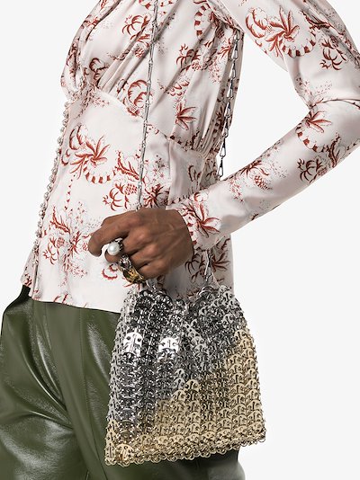 Paco Rabanne silver 1969 iconic metal shoulder bag | Browns