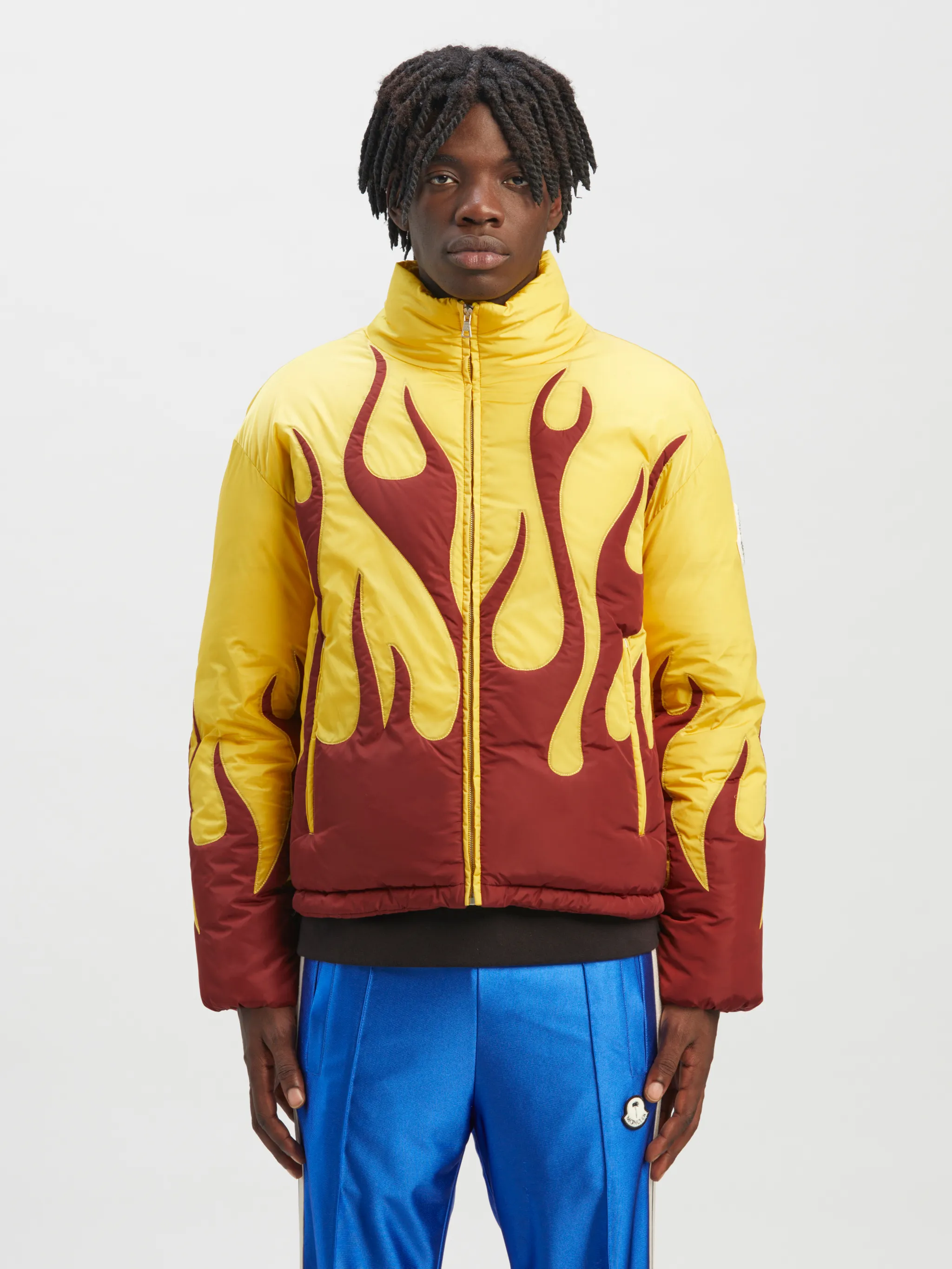 8 MONCLER PALM ANGELS CLANCY JACKET in yellow - Palm Angels® Official