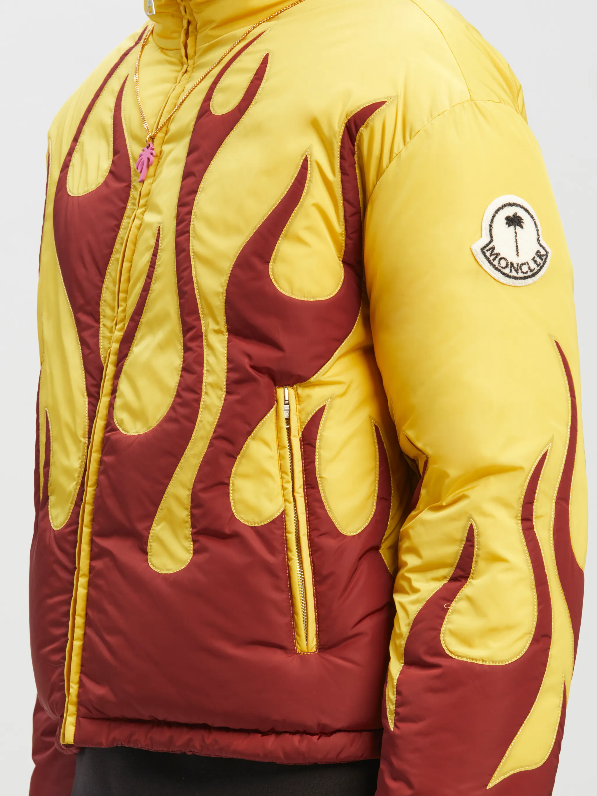 8 MONCLER PALM ANGELS CLANCY JACKET in yellow - Palm Angels® Official