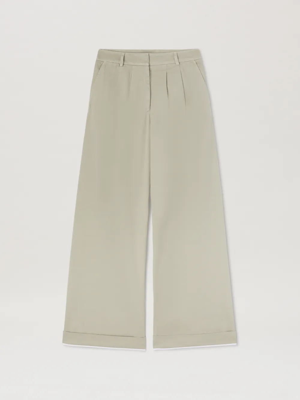 Cuffed pants in neutrals - Palm Angels® Official