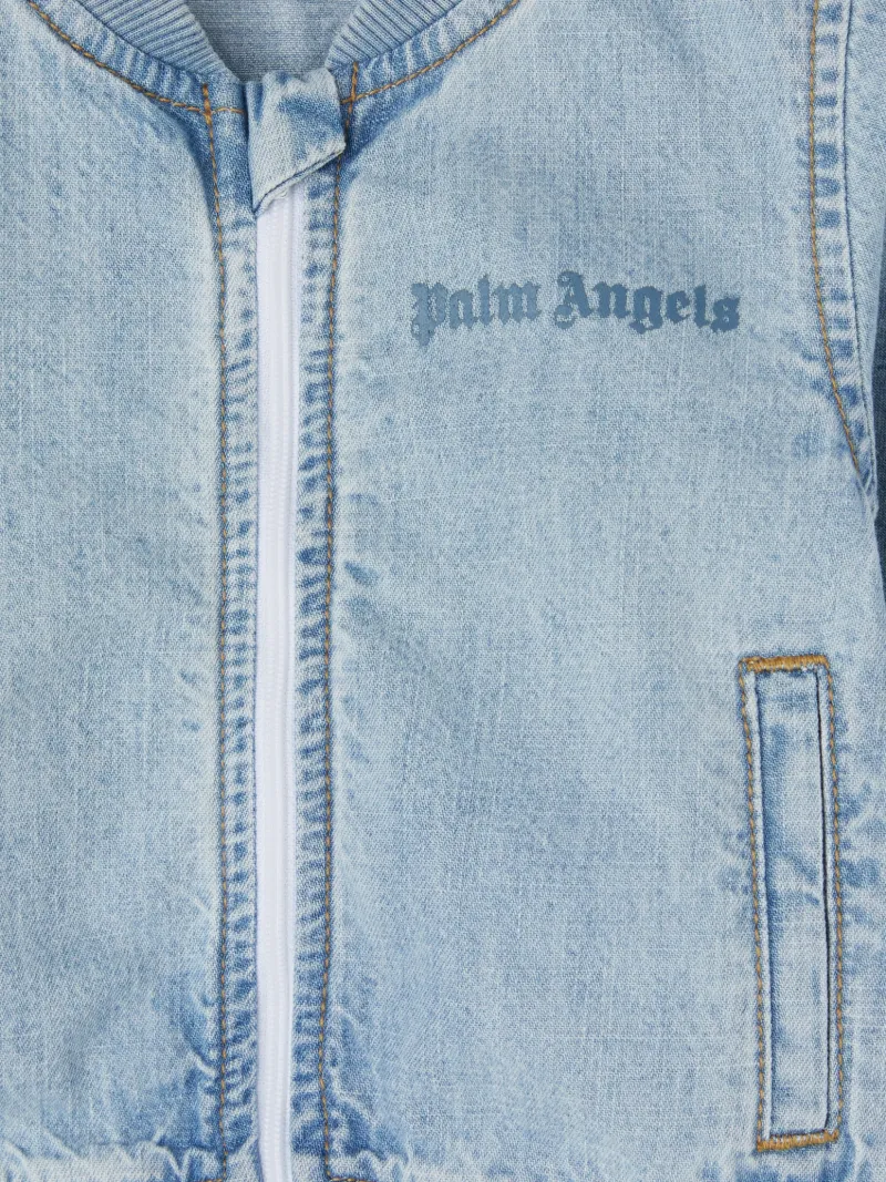 Chambray Track pants in blue - Palm Angels® Official