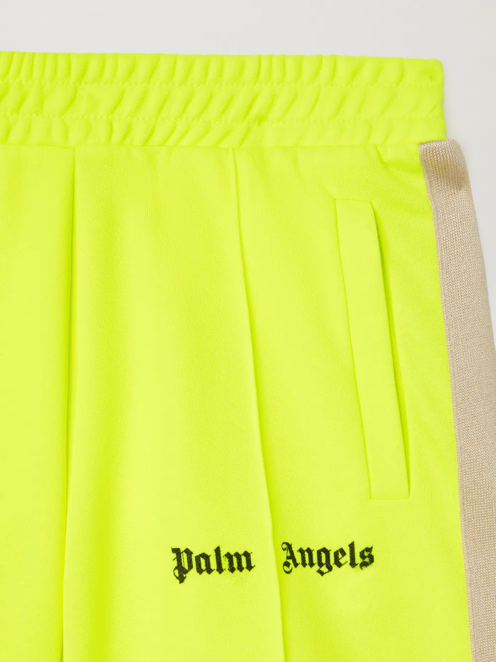 Chambray Track shorts in yellow - Palm Angels® Official