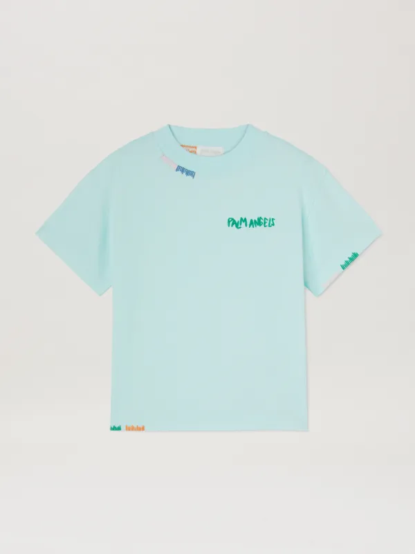 Palm Team T-shirt in blue - Palm Angels® Official