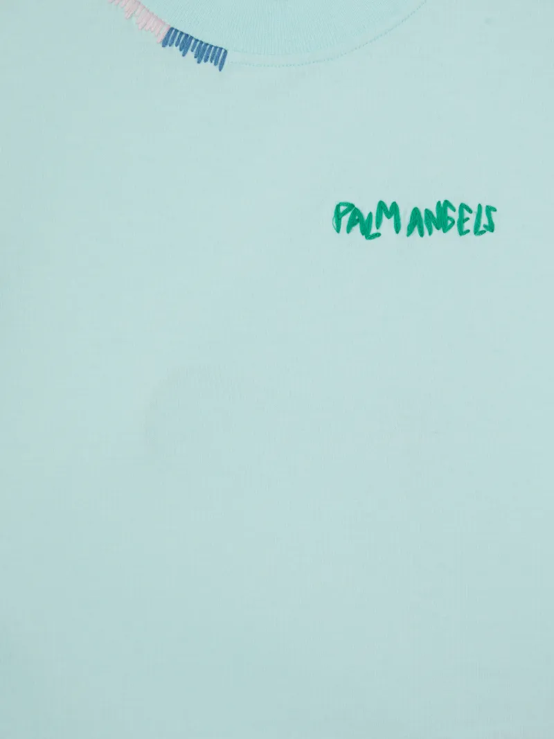 Palm Team T-shirt in blue - Palm Angels® Official