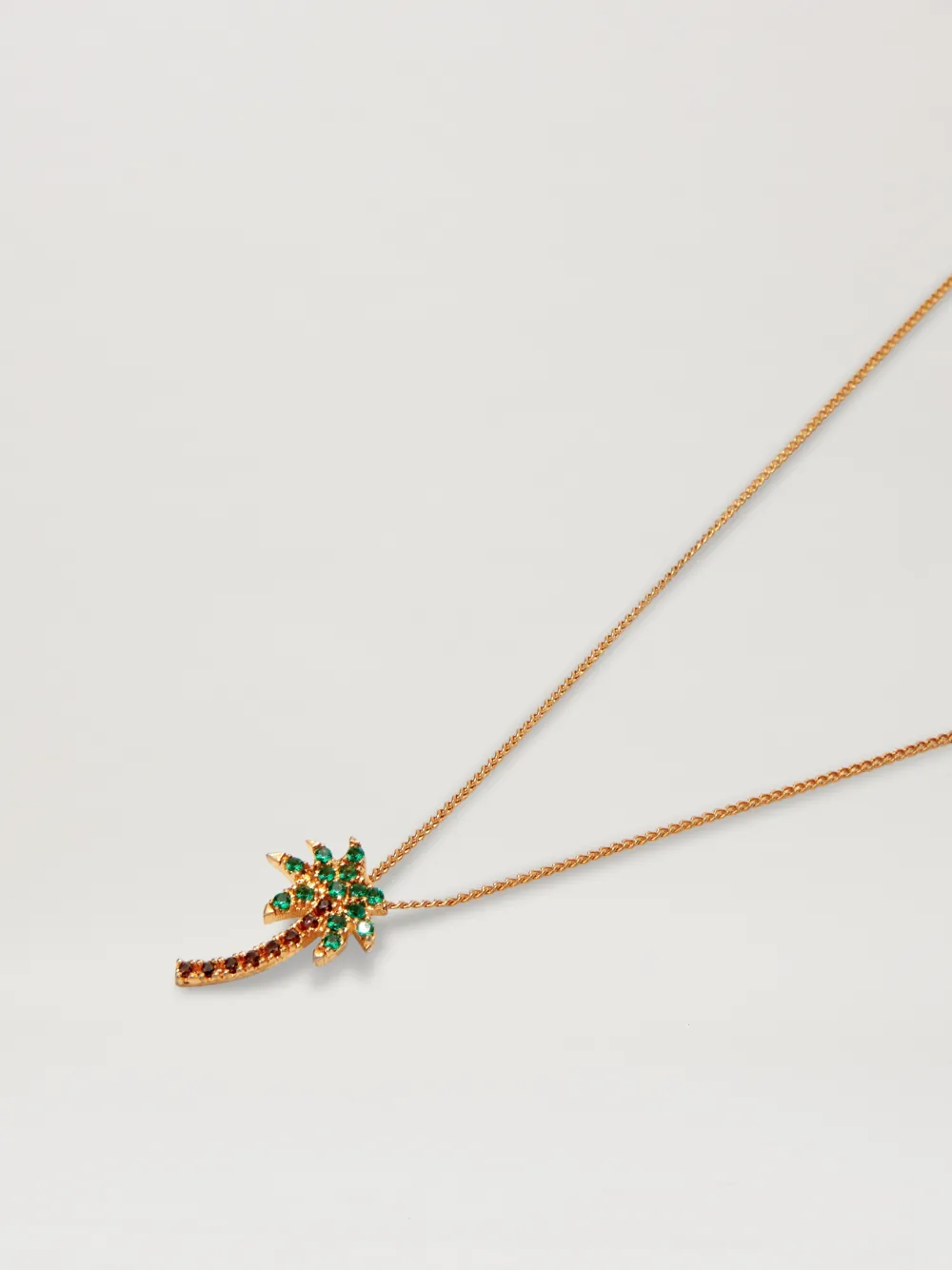 Palm Strass Long Necklace In Green Palm Angels® Official