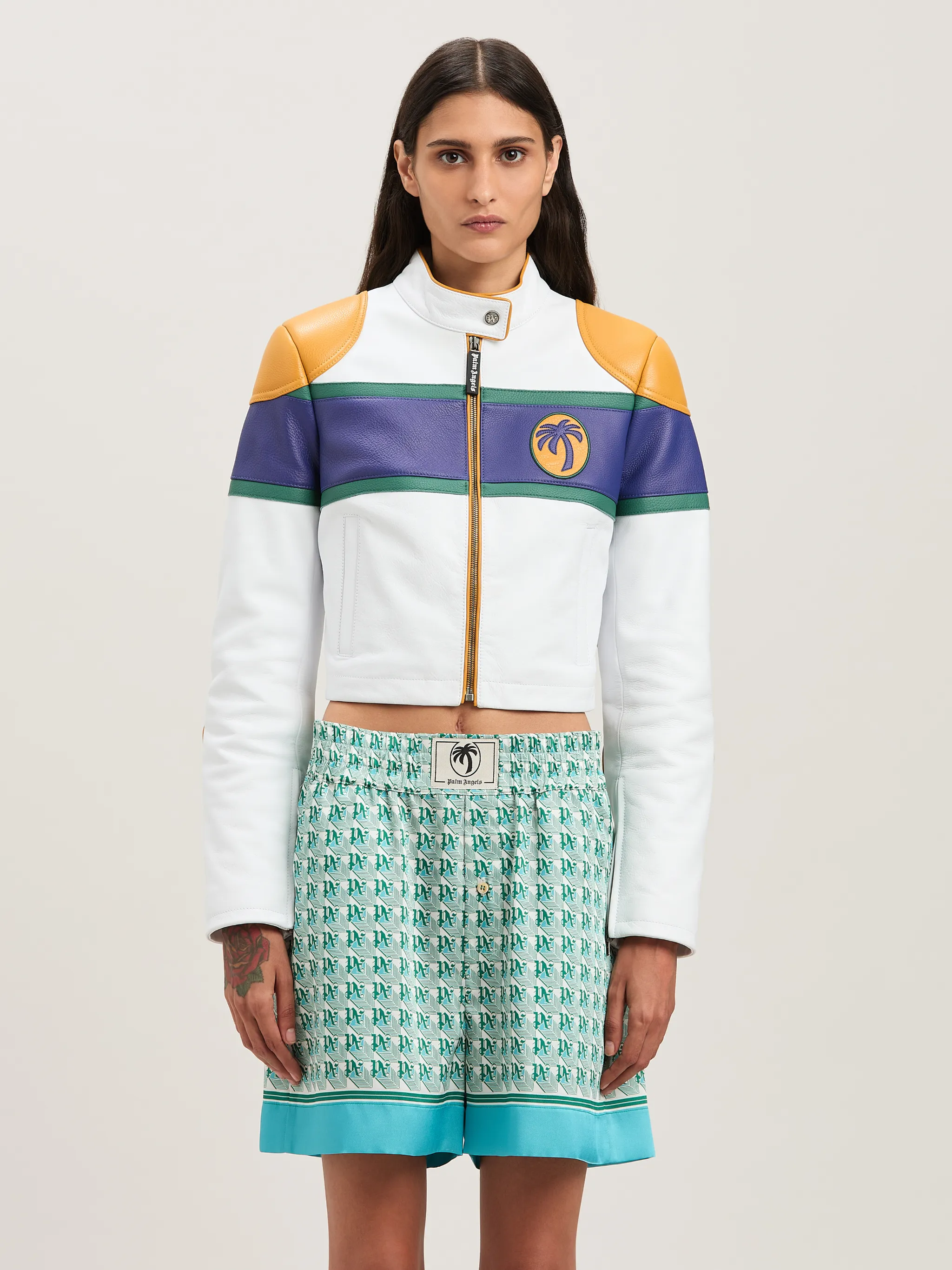 Racing Lederjacke - Palm Angels® Official