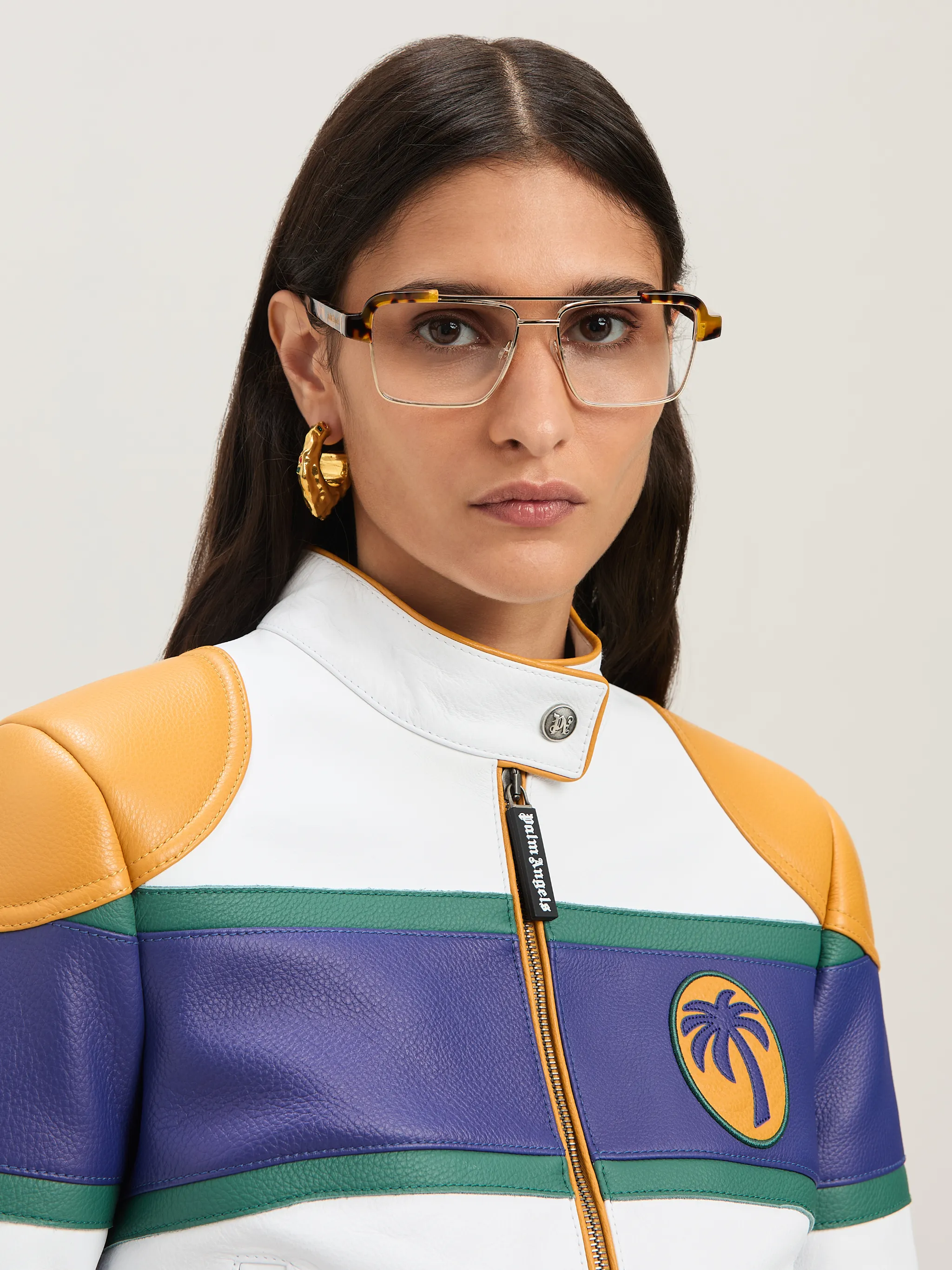 Racing Lederjacke - Palm Angels® Official