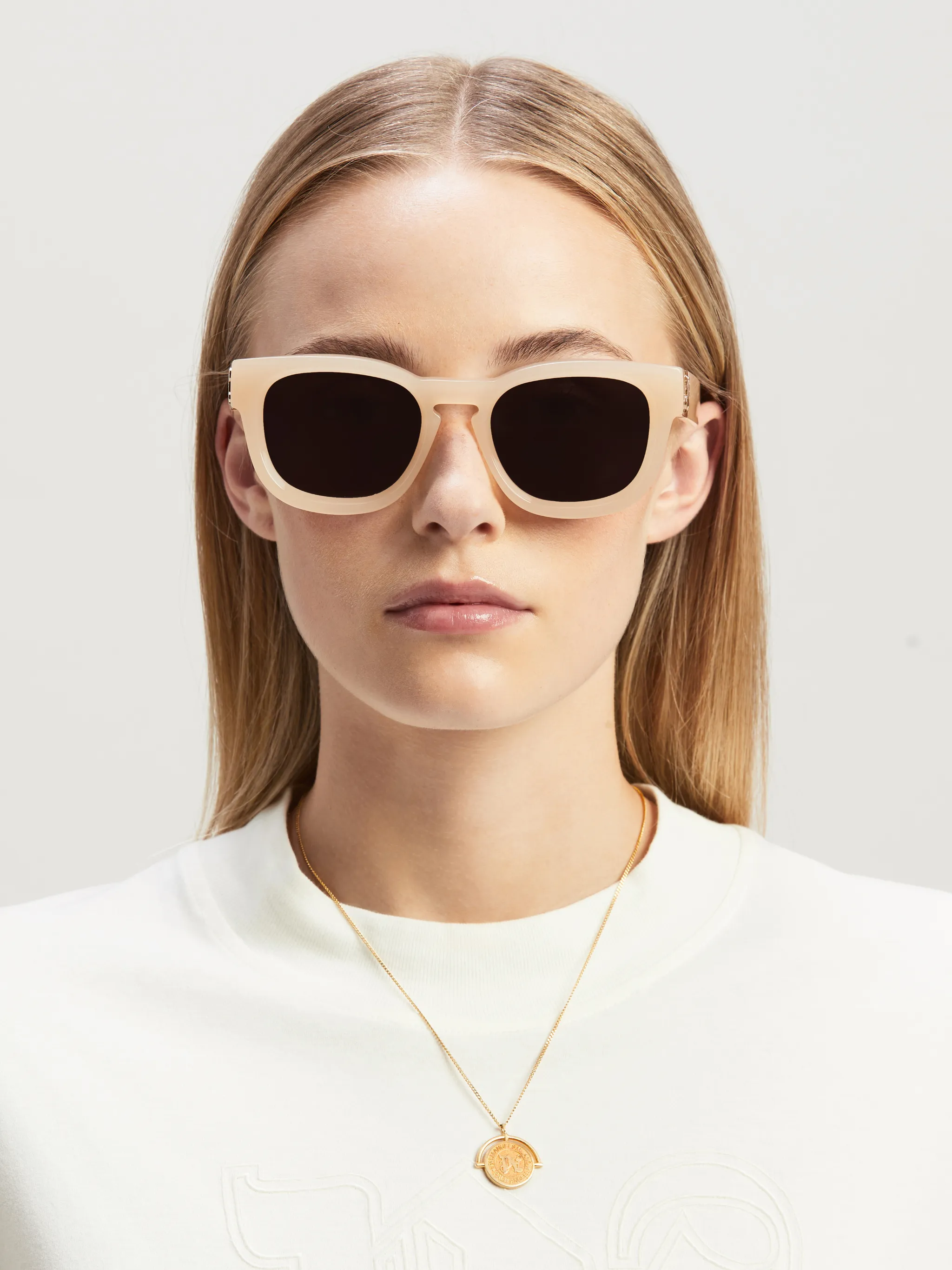 Riverside Sunglasses In Neutrals Palm Angels Official Riverside Sunglasses In Neutrals Palm Angels Official