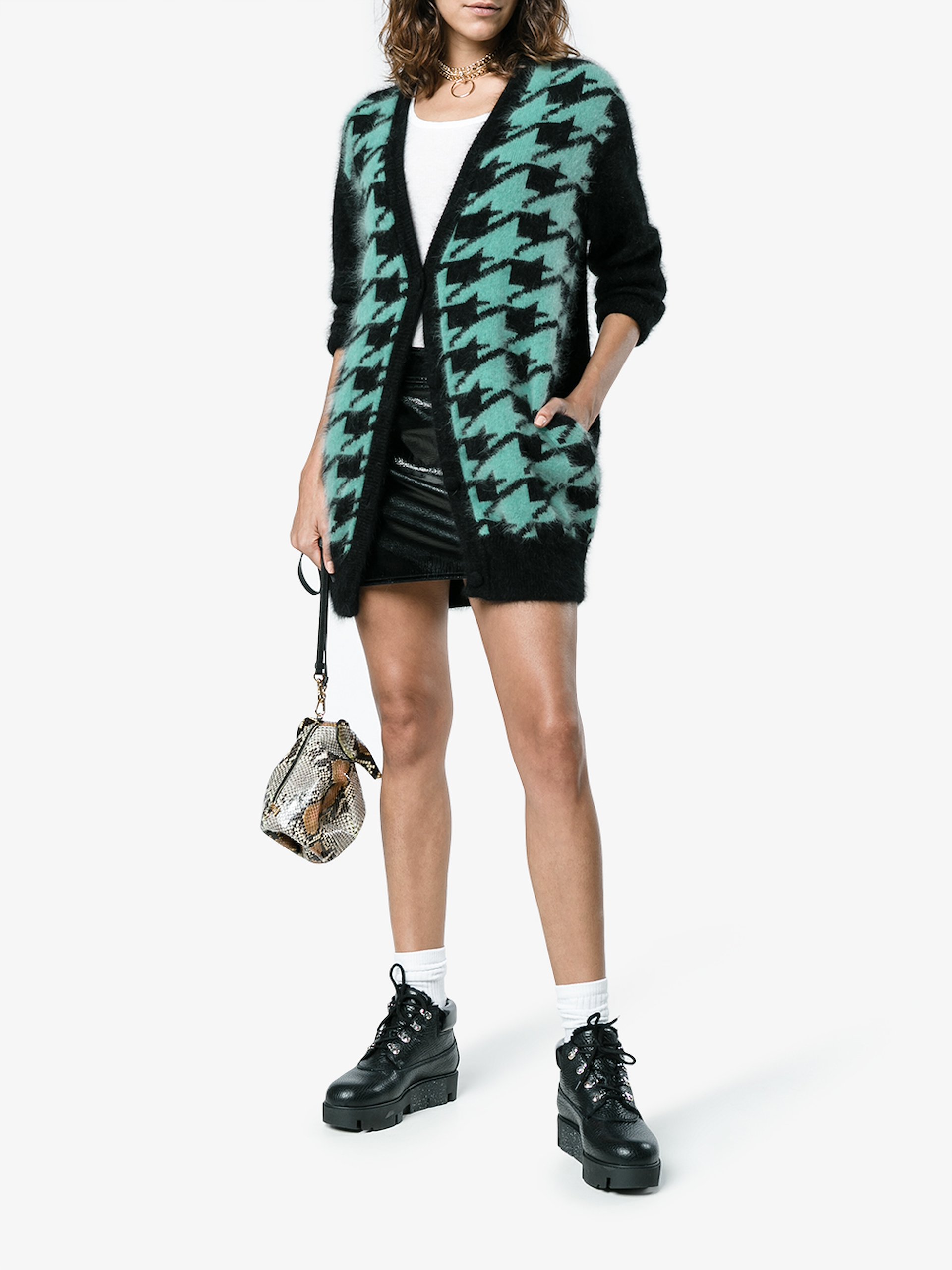 Philosophy Di Lorenzo Serafini houndstooth knitted cardigan | Browns
